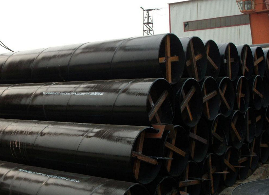 API Spec 5L SSAW Oil Field Pipe , Line PE Coated Gas Line Pipe X42 X46 X52